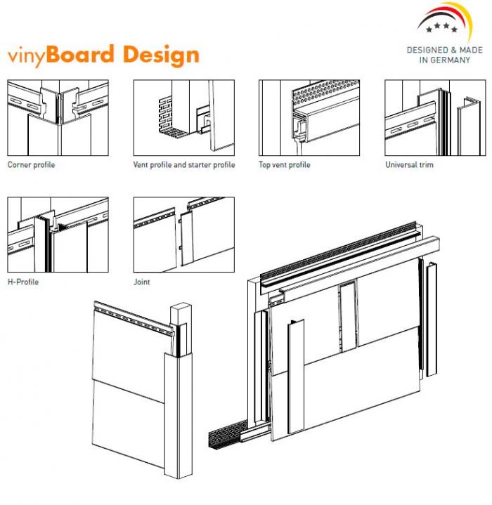 Lamas de fachada Viny Board Design - Passivhaus Spain